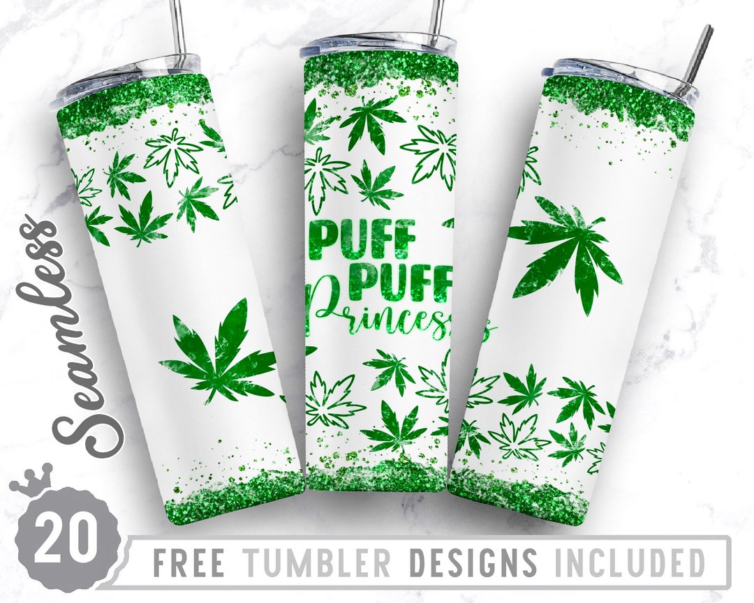 20oz Skinny Tumbler Weed Sublimation Design Templates,weed Png,puff ...