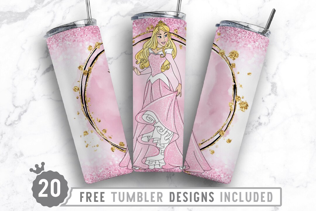 20oz Princess Tumbler Png, Cartoon Tumbler Png, Princess, Birthday ...