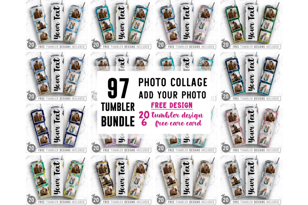 Big Photo Prame Bundle, 20oz Marble Skinny Tumbler Sublimation Png ...