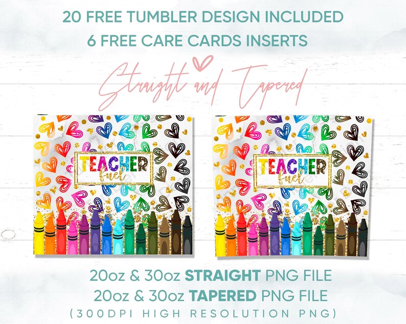20oz Skinny Tumbler Design Sublimation Template Teacher - Etsy