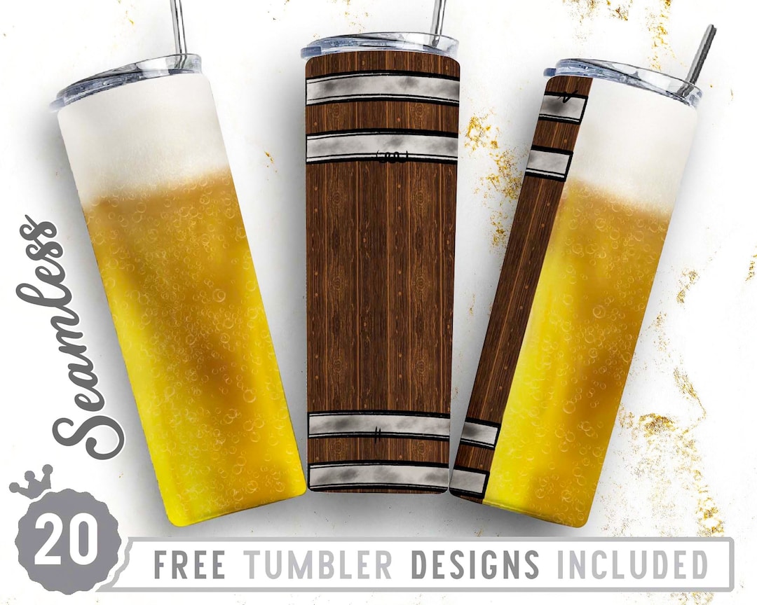 Design Beer Glass 20oz Tumbler Wrap Design PNG, Beer Lover Sublimation ...
