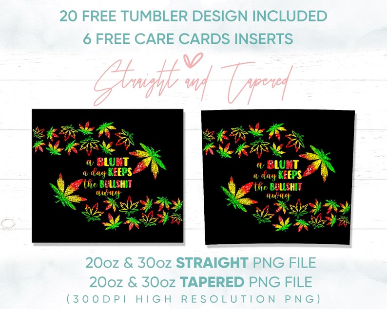 20oz Skinny Tumbler Weed Sublimation Design Templates, Weed Png ...