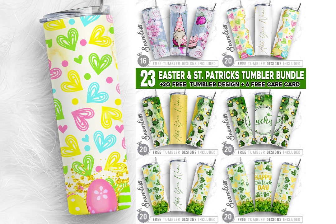 Big Easter Bundle, 23 20oz Easter Bunny Skinny Tumbler Sublimation Png ...