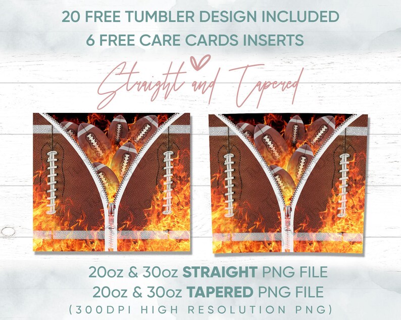 20oz Skinny Tumbler Design Sublimation Template Fire American - Etsy