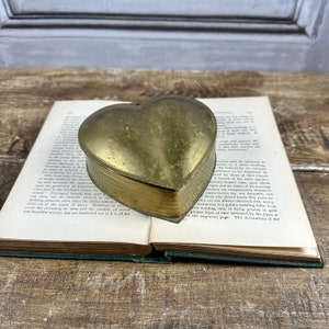 Vintage Brass Heart Box With Hinged Lid - Etsy