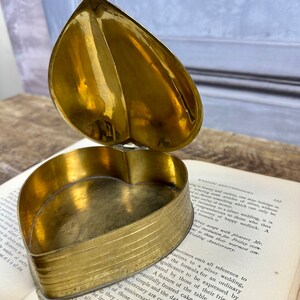 Vintage Brass Heart Box With Hinged Lid - Etsy