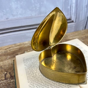 Vintage Brass Heart Box With Hinged Lid - Etsy