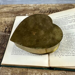 Vintage Brass Heart Box With Hinged Lid - Etsy