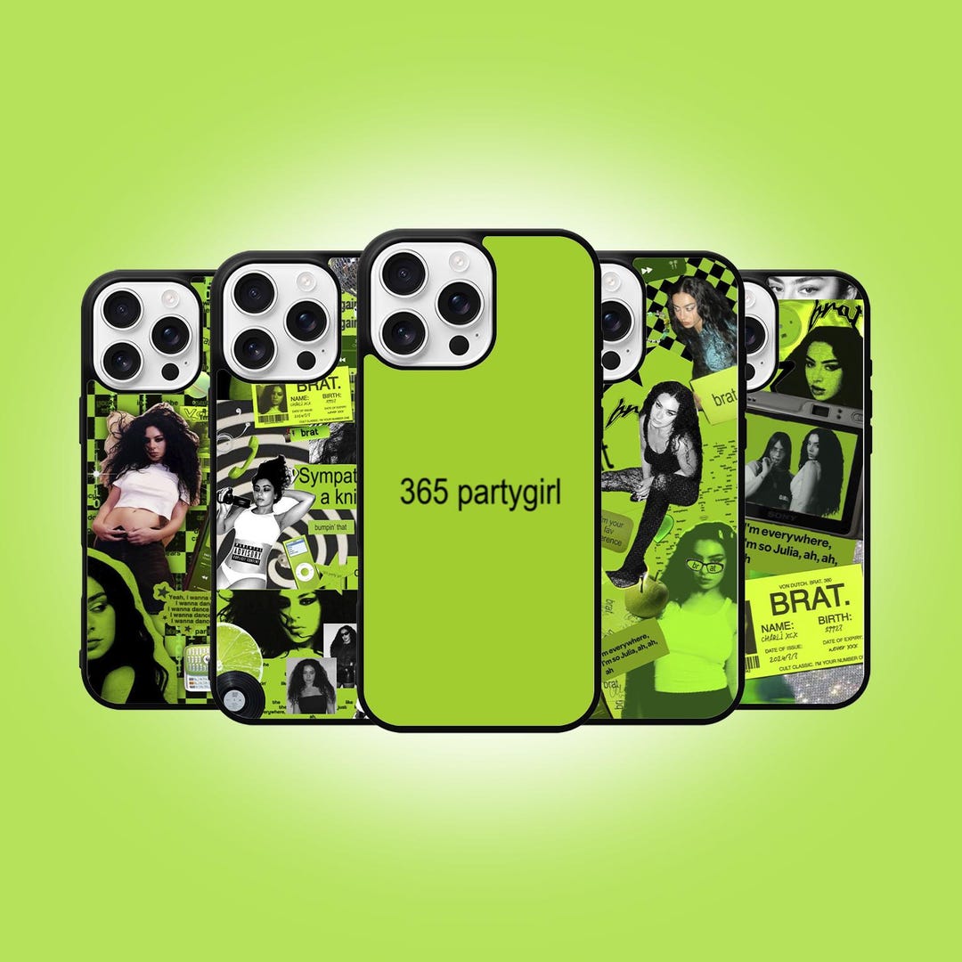 Brat Phone Case Brat Lyrics Charli Case Aesthetic Case XCX Custom Gift ...