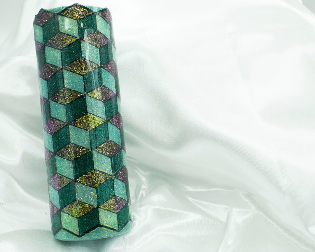 Personalized 3D Look Tumbling Block Cup, Burst Stainless Tumbler ...