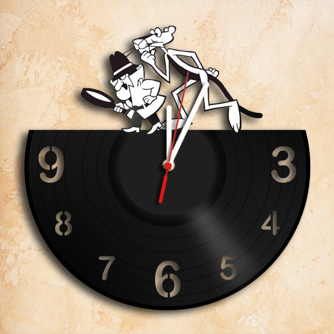 Pink Panther Wall Clock Vinyl Record Clock Best Gift Handmade - Etsy