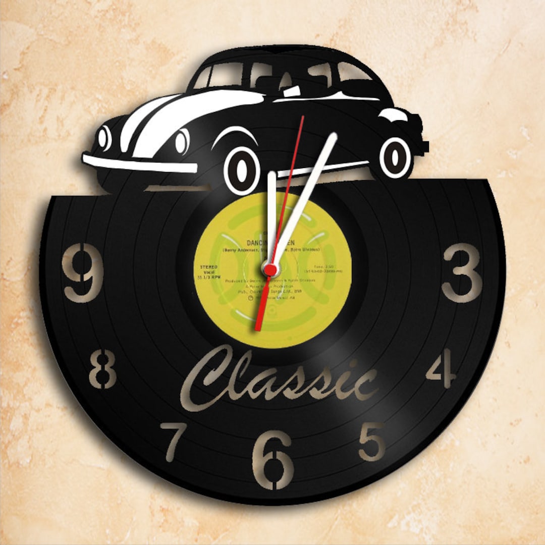 Classic Car Theme Wall Clock Vinyl Record Clock Best Gift Handmade - Etsy