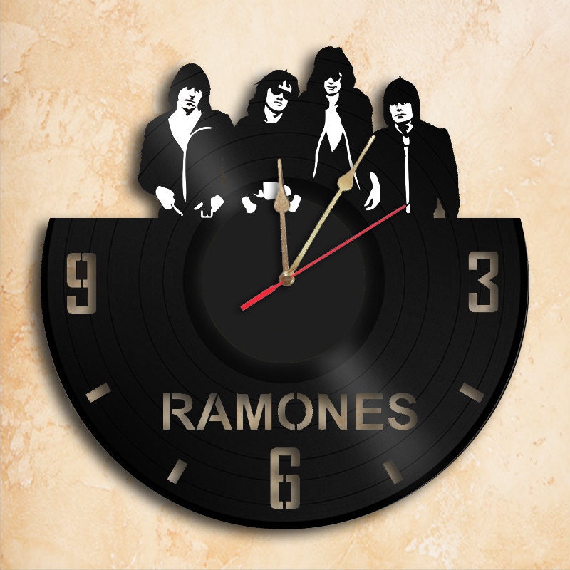 Punk Rock Band Ramones Wall Clock Vinyl Record Clock Handmade - Etsy