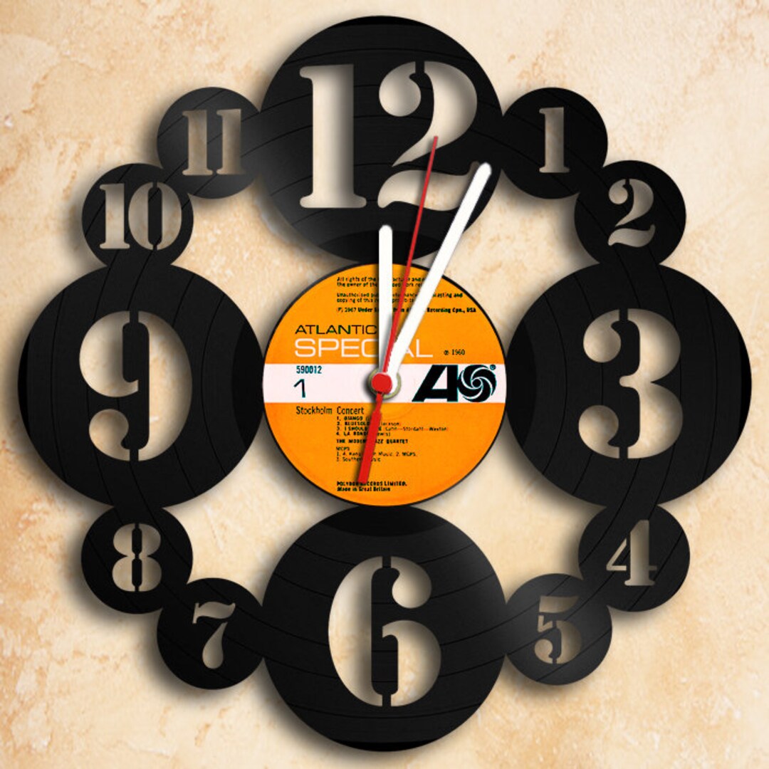 Modern Wall Clock Vinyl Record Clock Handmade - Etsy