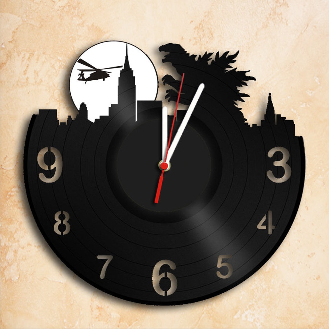 Movie Inspired Godzilla Wall Clock Vinyl Record Clock Best Gift ...