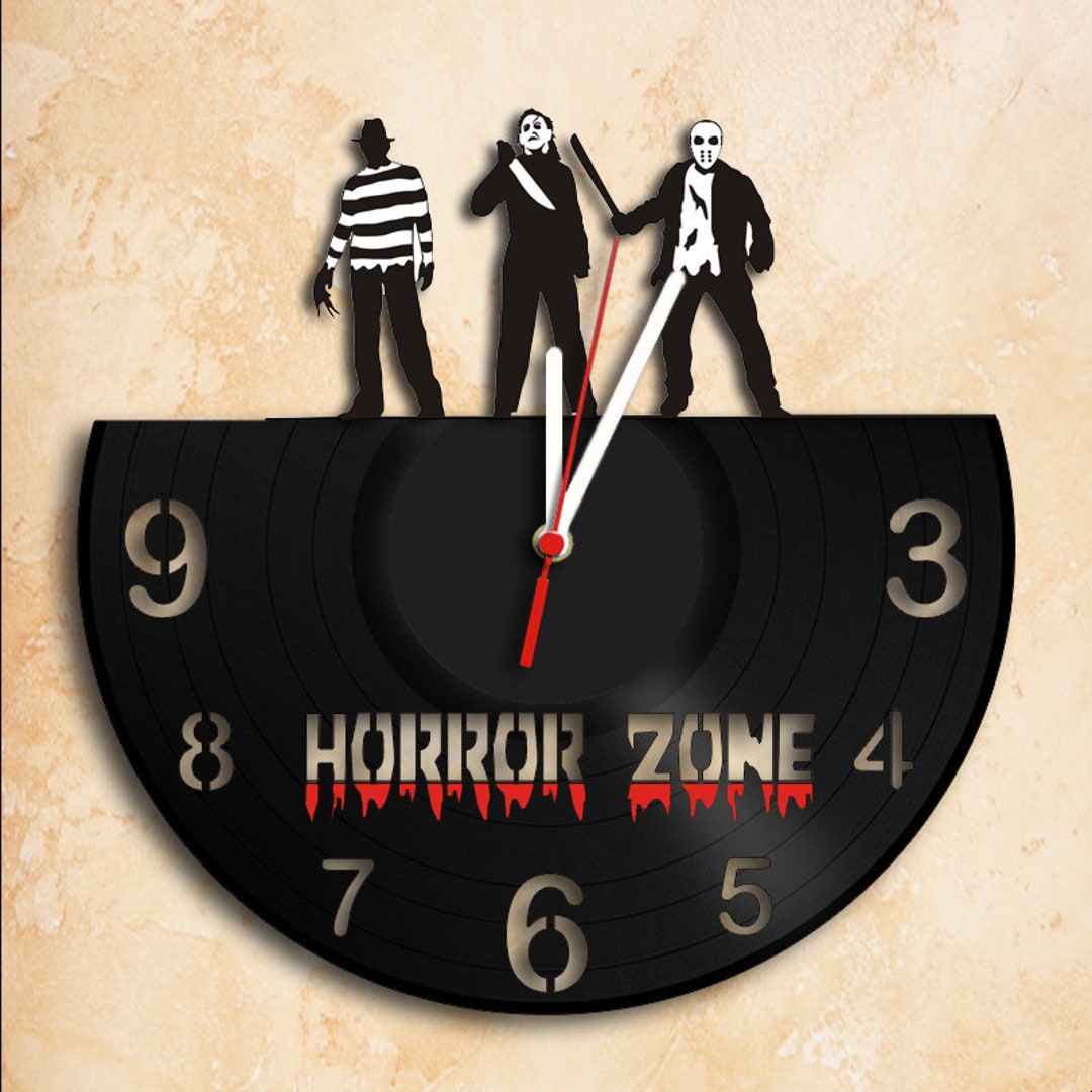 Horror Zone Movies Inspired Wall Clock Vinyl Record Clock Handmade - Etsy