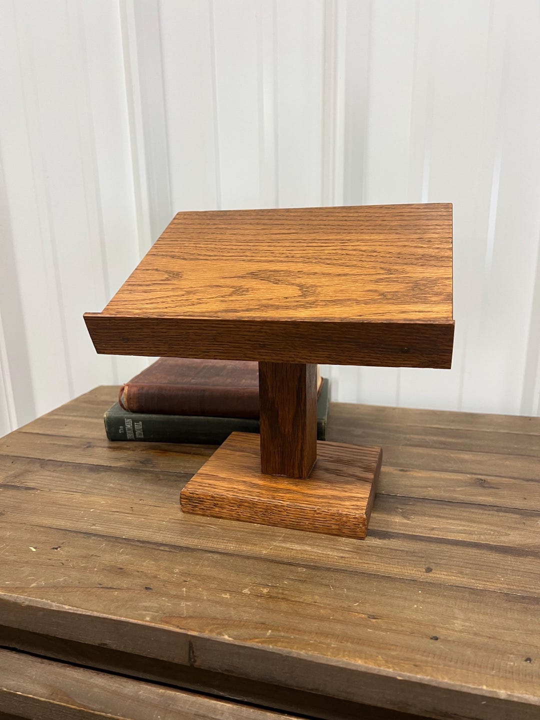 Vintage Solid Wood Book Stand | Recipe Book Holder | Art Stand | Wood ...