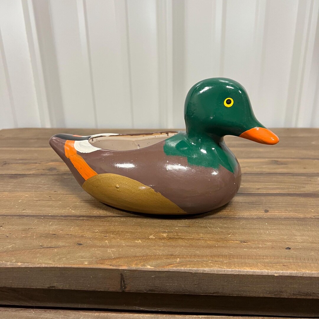 Vintage Mallard Duck Planter | Vintage Price Products | Porch Garden ...