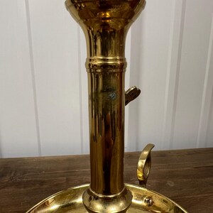 Vintage Brass Chamberstick With Finger Loop and Adjustable Push-up ...