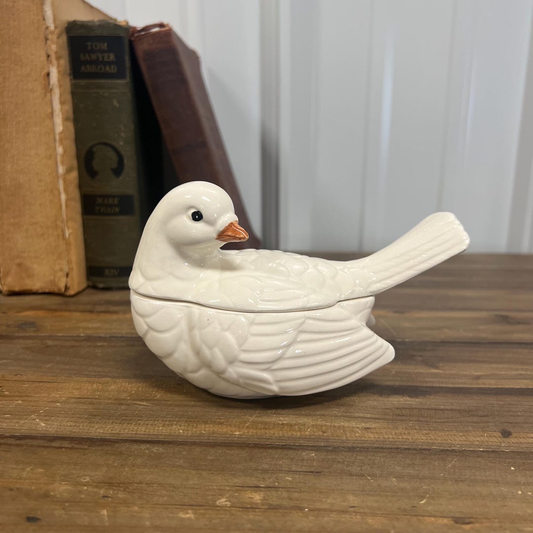 Vintage Irice & Co White Dove Trinket Dish | Jewelry Dish Candy Dish ...