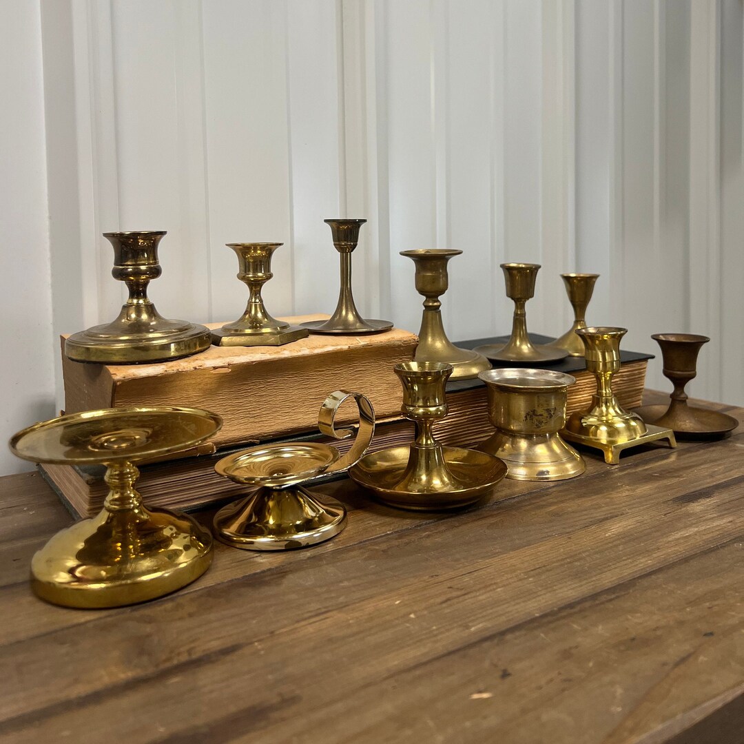 Assorted Vintage Brass Candlestick Holders Mix and Match Choose Your ...