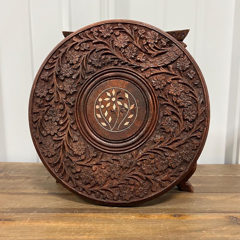 Carved Wood Stand - Etsy