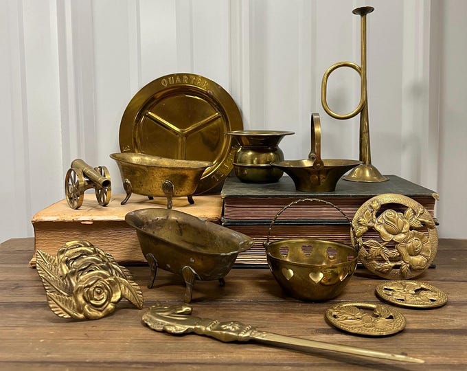 Assorted Vintage Brass Trinkets and Dishes | Mix & Match Choose Your ...