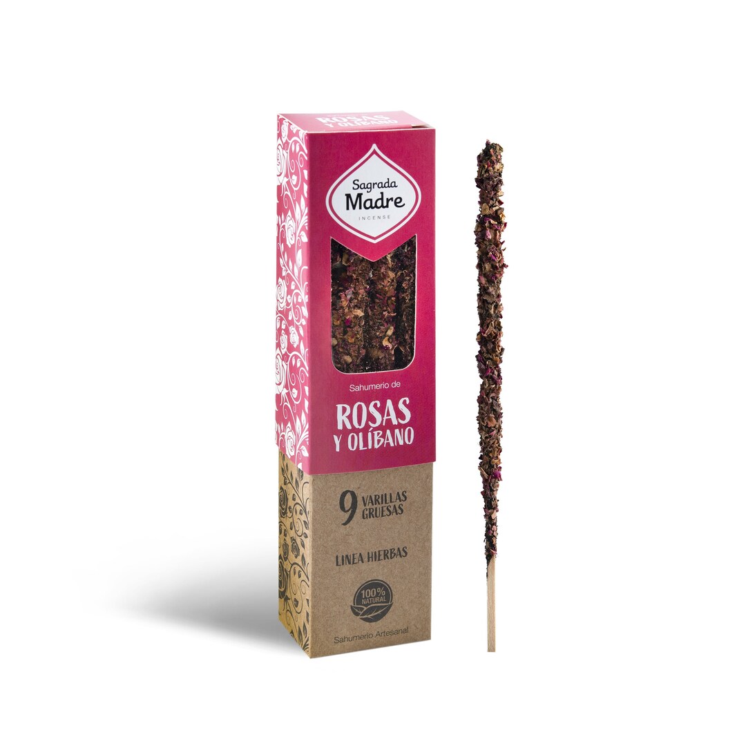 Red Rose Incense, Frankincense From Sagrada Madre, Quality Natural, 9 ...