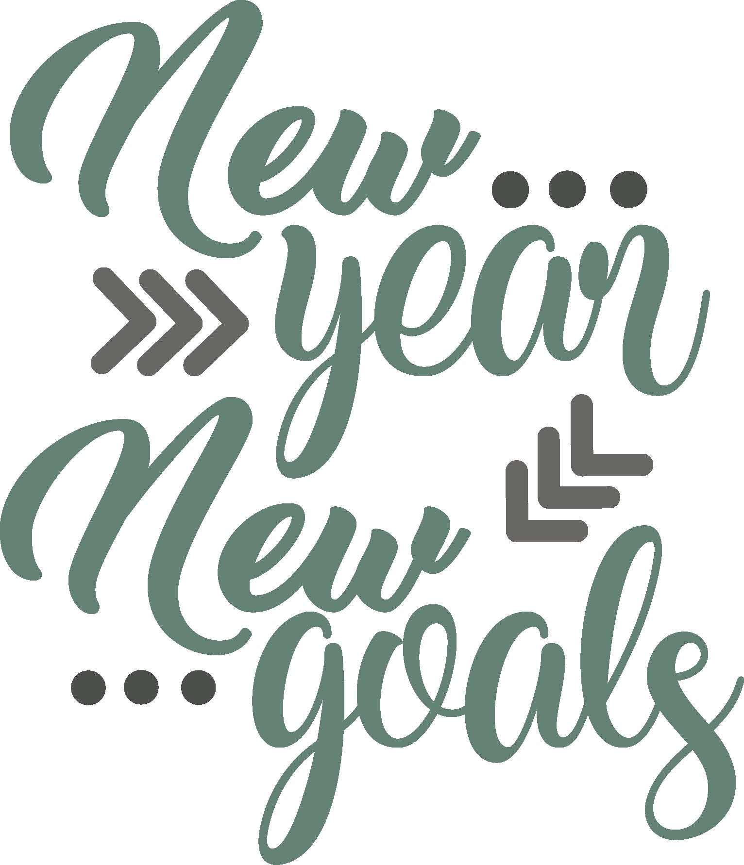 New Year New Goals Svg, Png, Dxf, Eps - Etsy