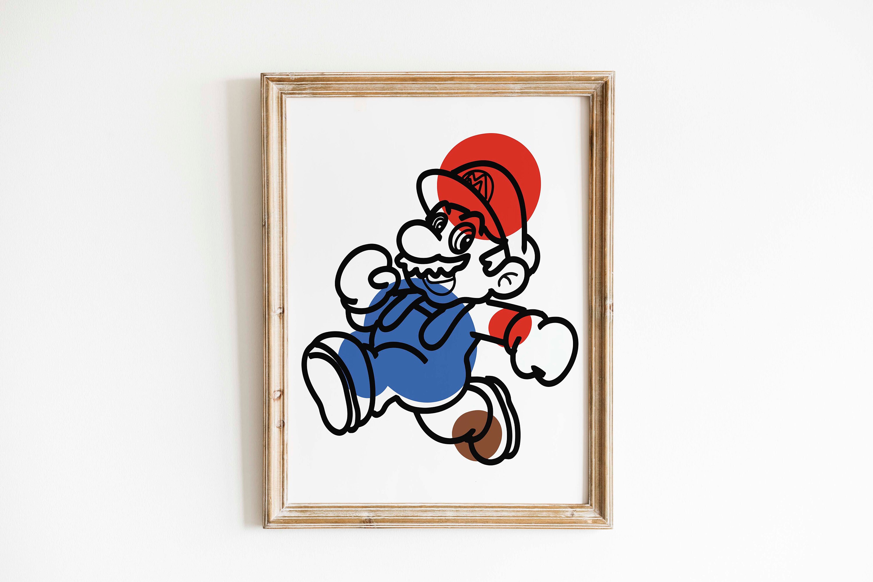 Super Mario Abstract Minimalist PRINTABLE Room Decor Wall Art - Etsy