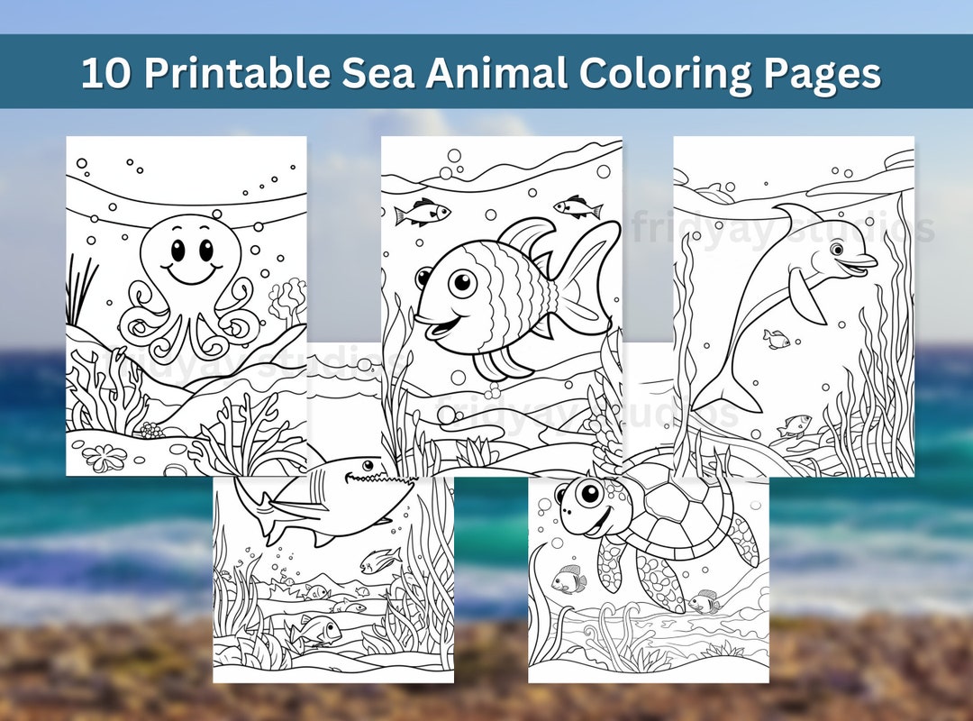 Under the Sea Coloring Pages, Sea Animals Printable, Sea Games, Ocean ...