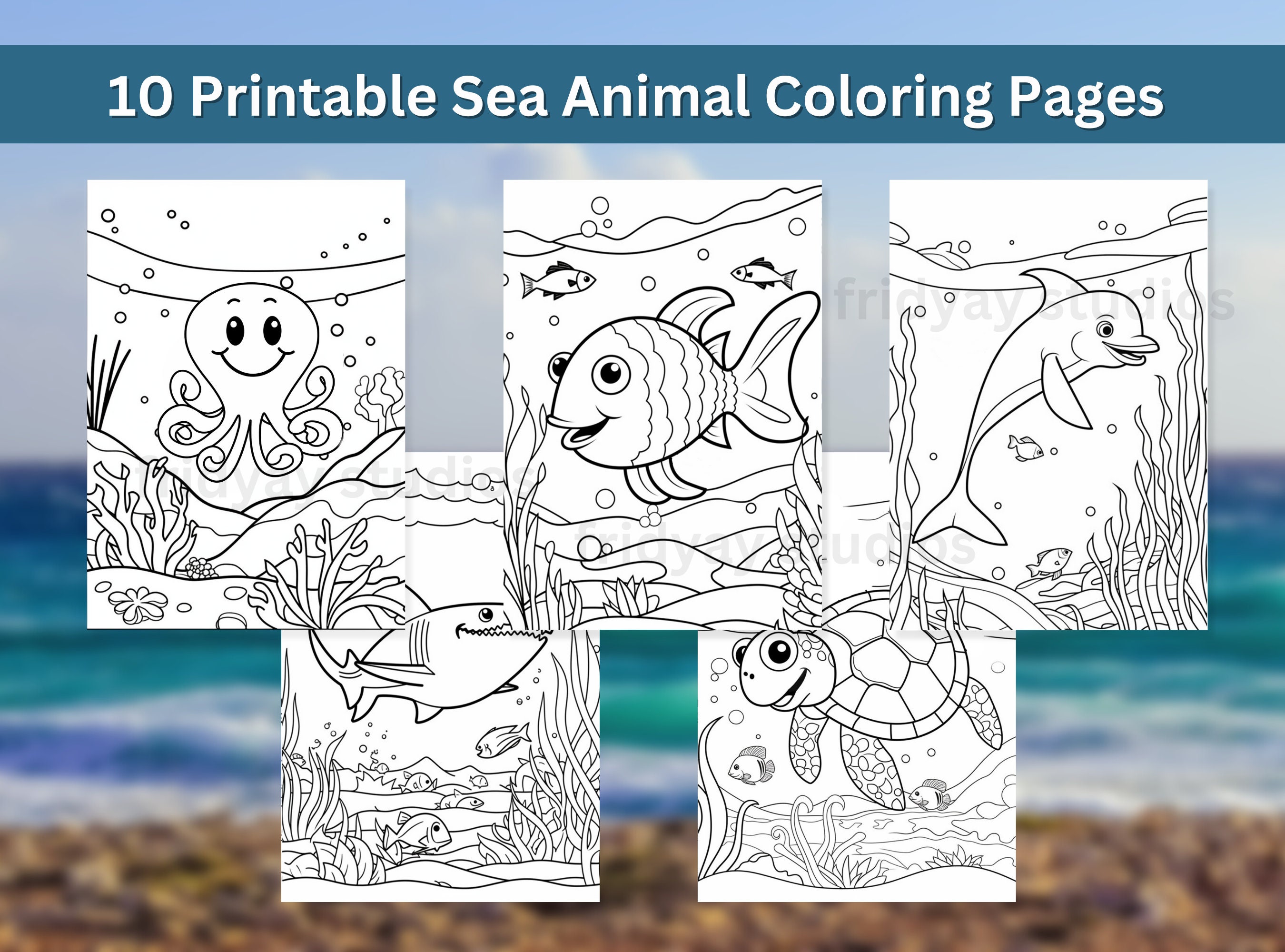 Under the Sea Coloring Pages, Sea Animals Printable, Sea Games, Ocean ...