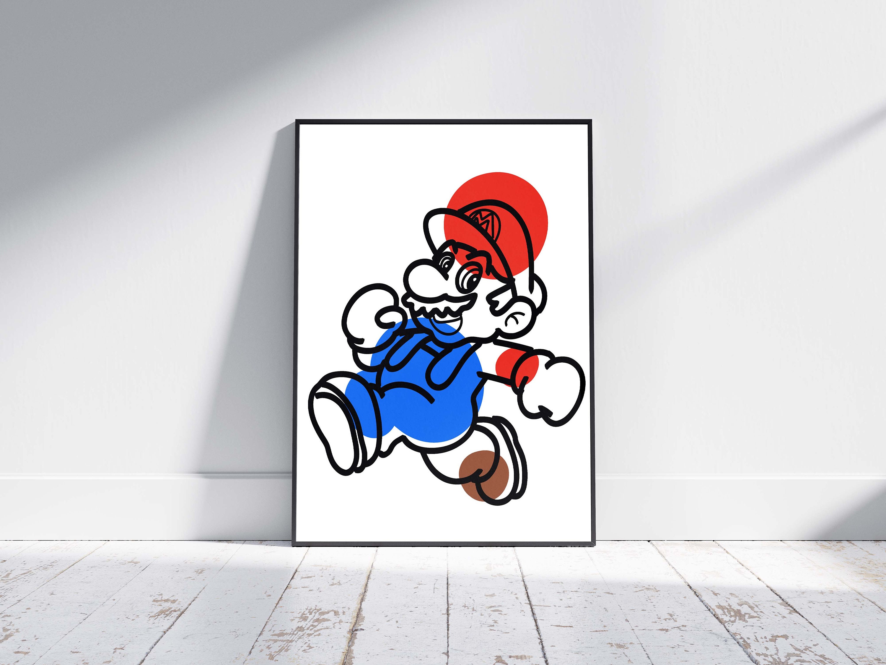 Super Mario Abstract Minimalist PRINTABLE Room Decor Wall Art - Etsy