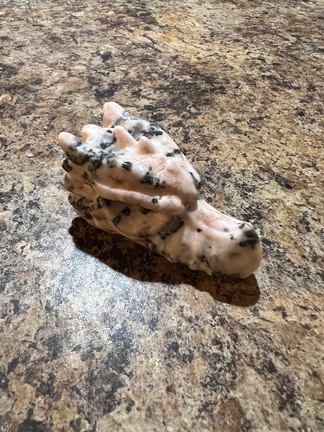 Pink Zebra Jasper Dragon Head - Etsy