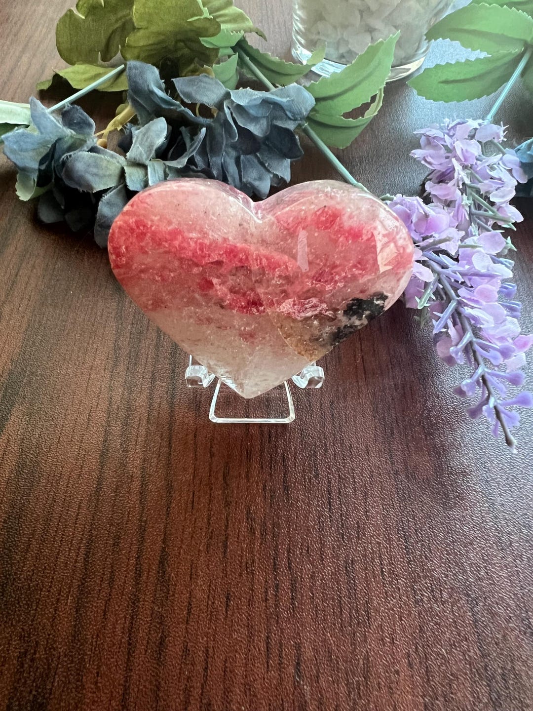Rhodonite Heart - Etsy