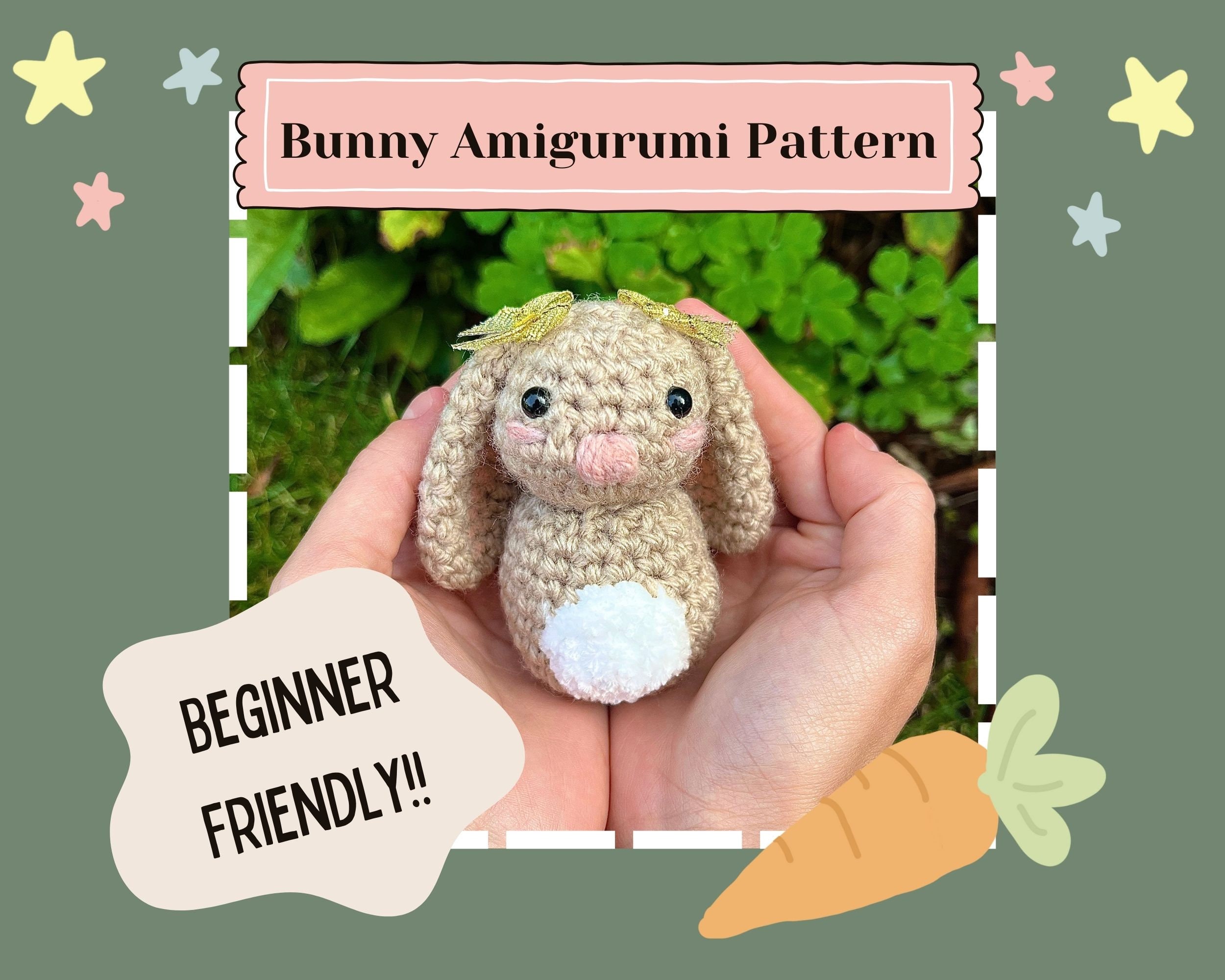 Beginner Friendly Bunny Pattern Amigurumi Little Sewing - Etsy
