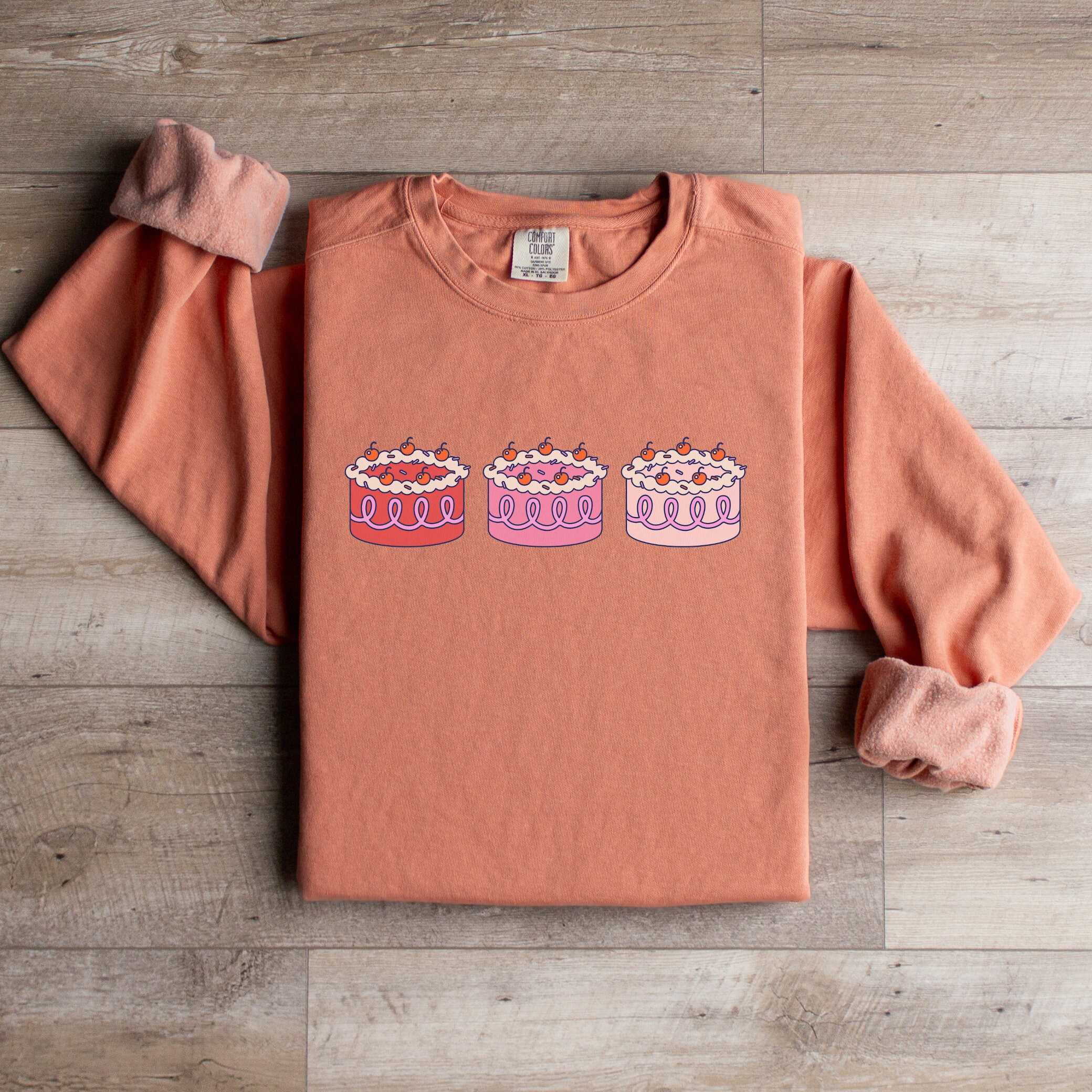 Cute Retro Cake Valentine Sweatshirt, Baker Sweatshirt, Women's ...