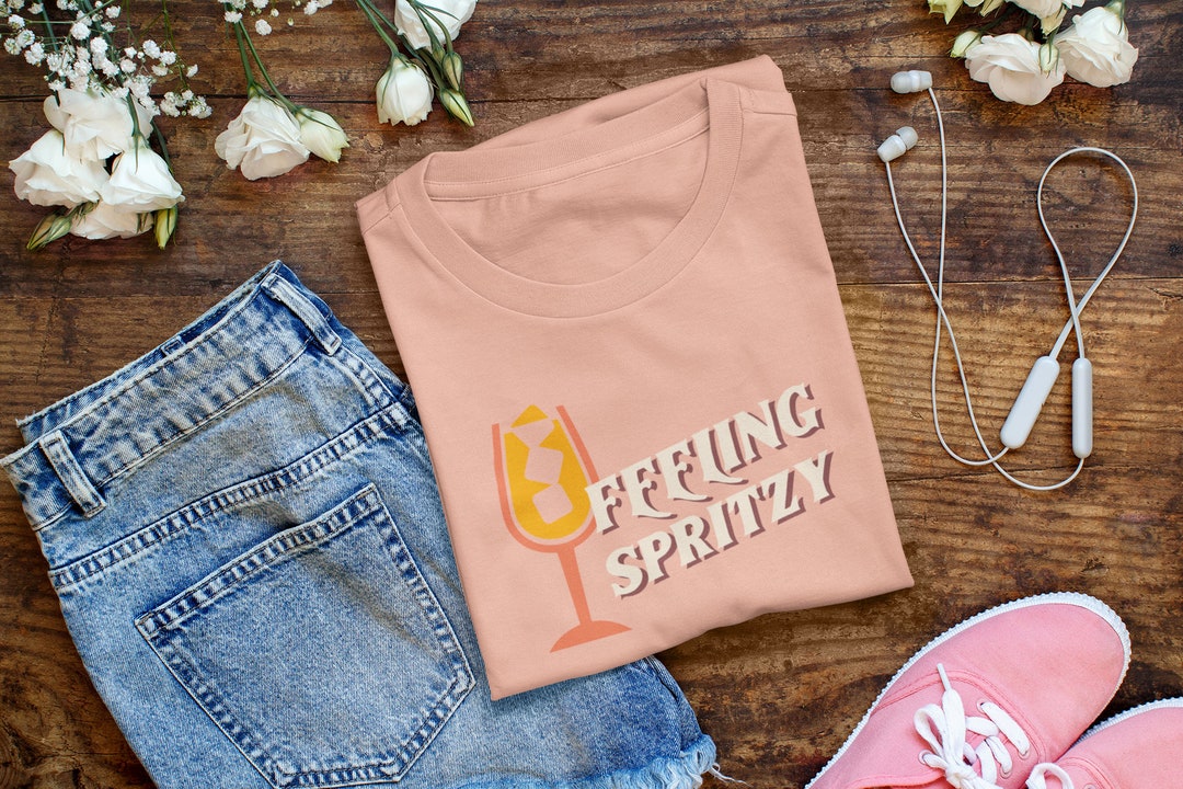 Aperol Spritz T-shirt: "feeling Spritzy" Graphic Tee - Etsy