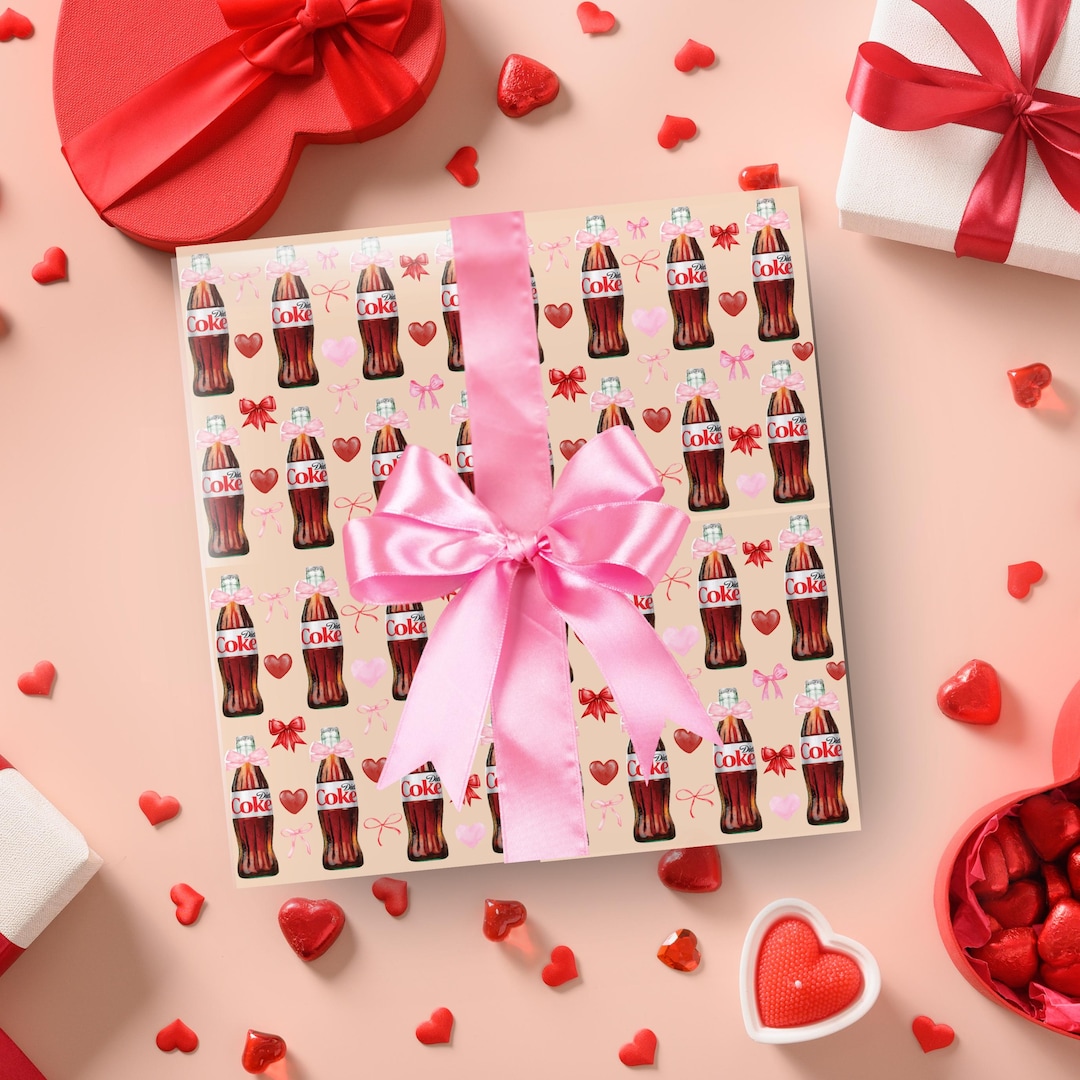 Diet Coke Wrapping Paper, Diet Coke Gift Wrap, Diet Coke Gifts, Diet ...