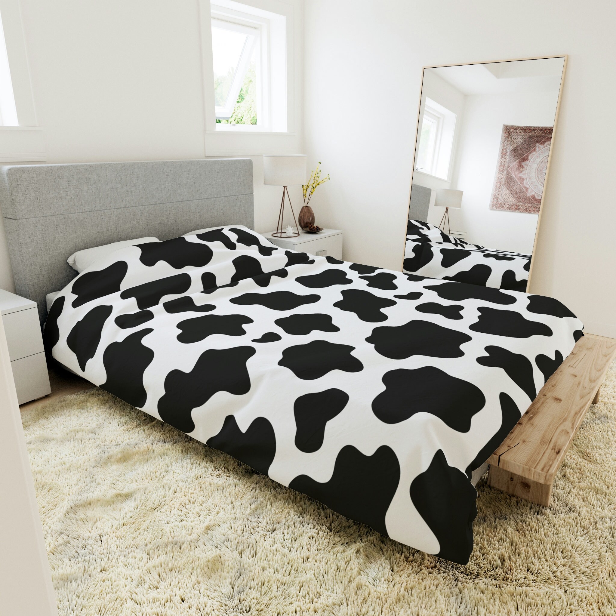 Cow Print Duvet Cow Print Duvet Cover Cow Print Blanket - Etsy