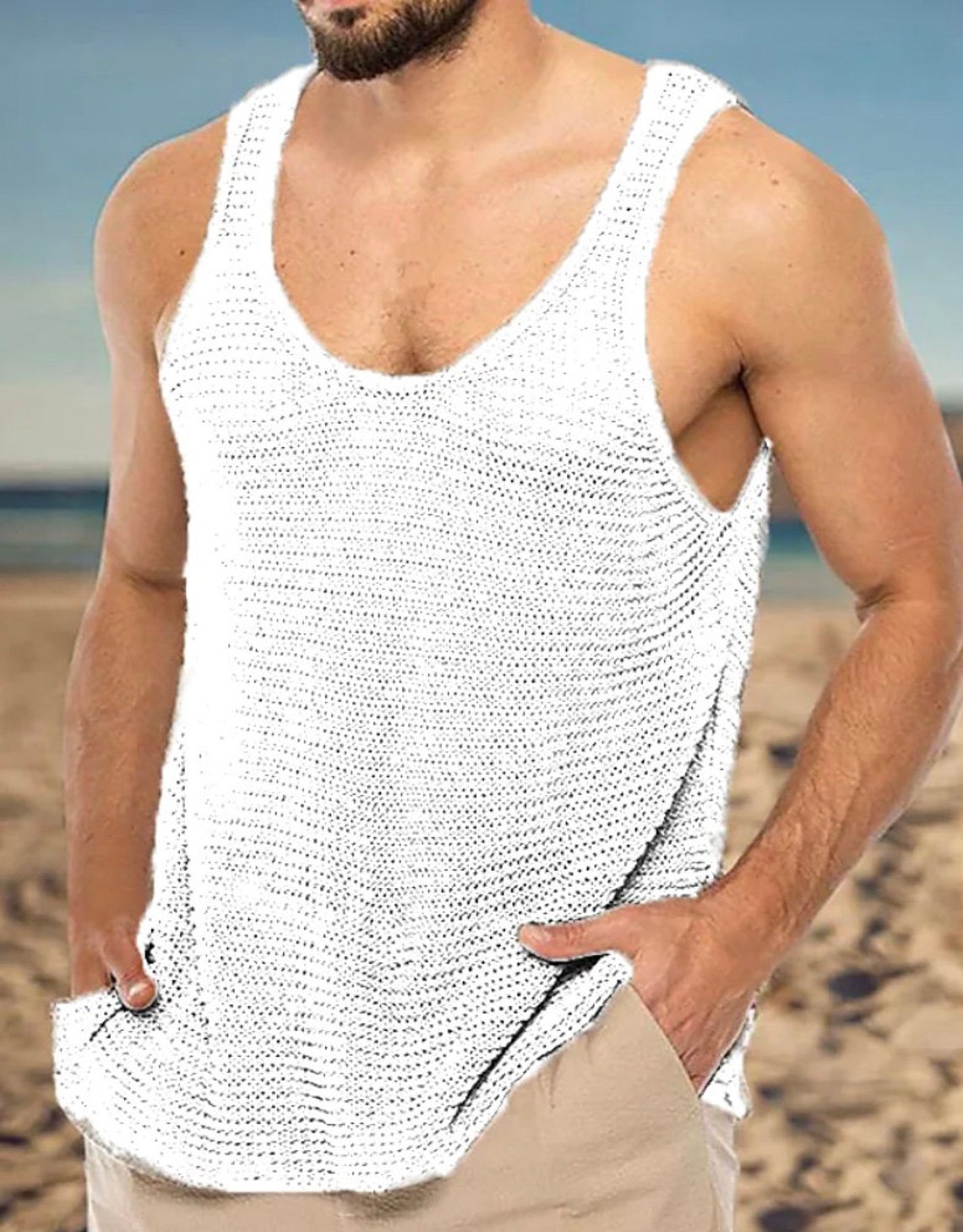 Men Mesh Tank Top Summer Men Tank Top Mesh Shirt Summer - Etsy