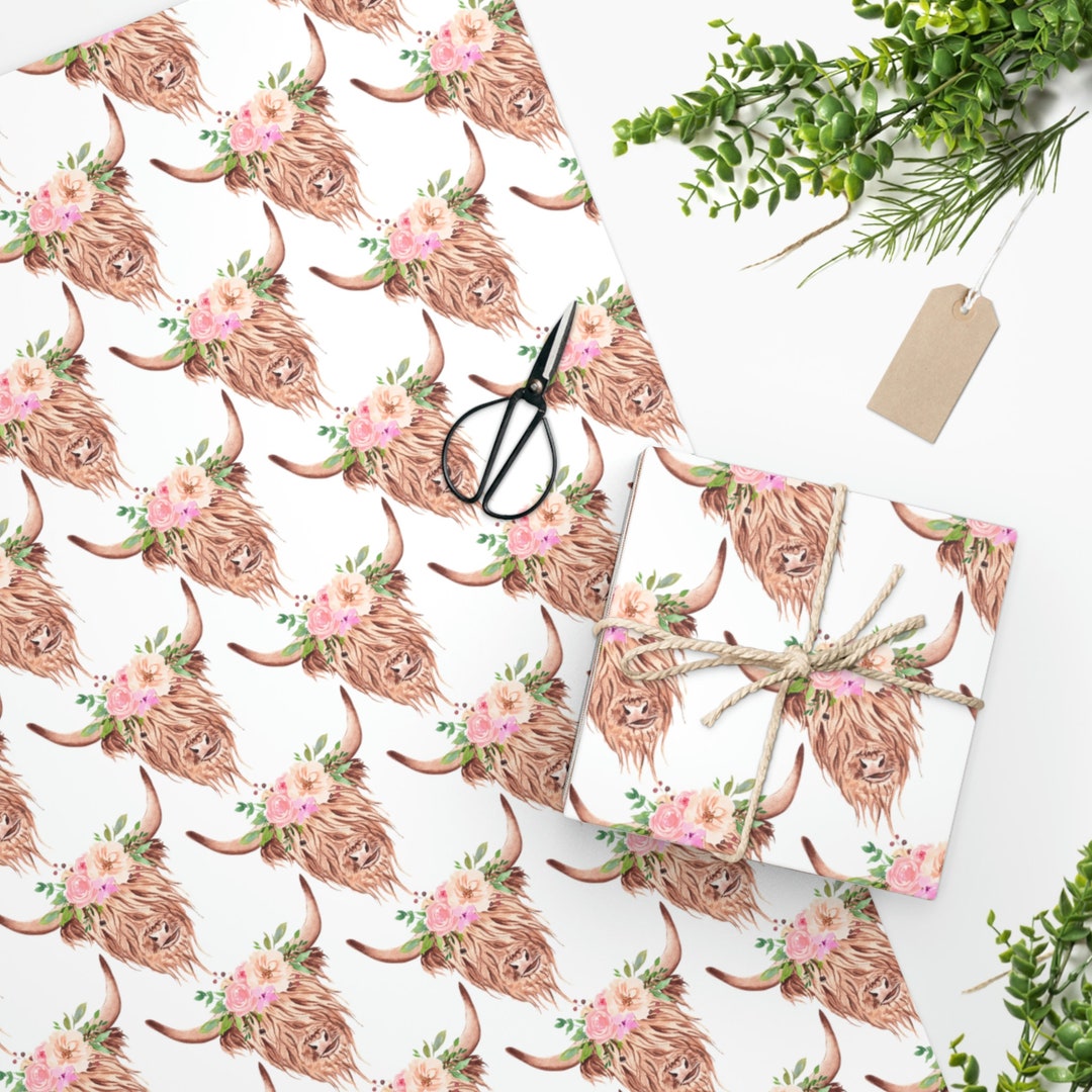 HIGHLAND COW Wrapping Paper Sheets - Etsy