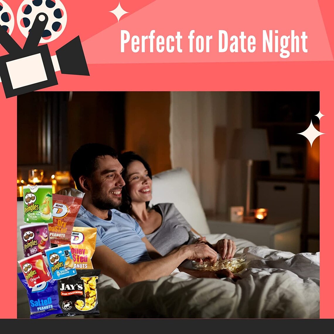 Snack Box Movie Night Hamper Pringles Gift Set With Assorted Sweets and ...