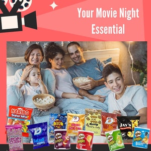 Snack Box Movie Night Hamper Pringles Gift Set With Assorted Sweets and ...