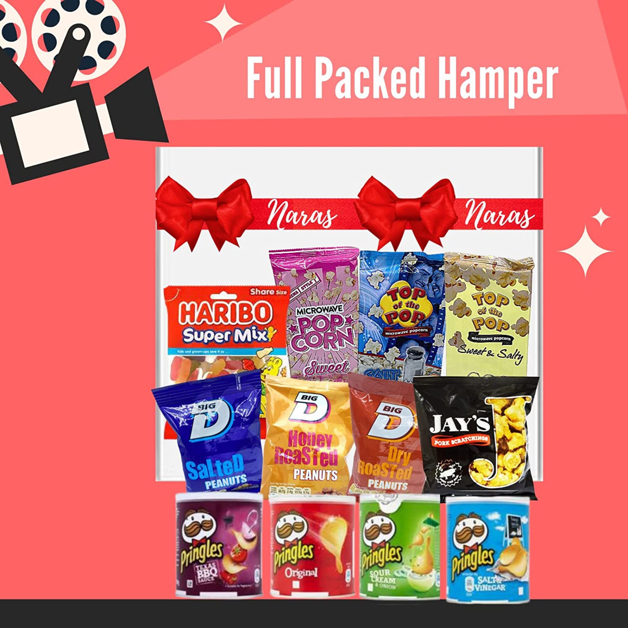 Snack Box Movie Night Hamper Pringles Gift Set With Assorted Sweets and ...