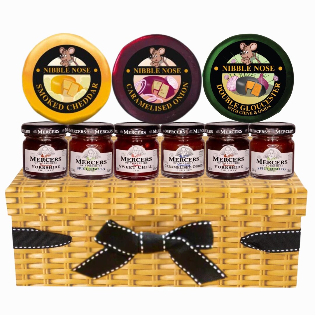 Cheese and Chutney Gift Set - 3 Truckle Cheese, 6 Chutney- Cheese ...
