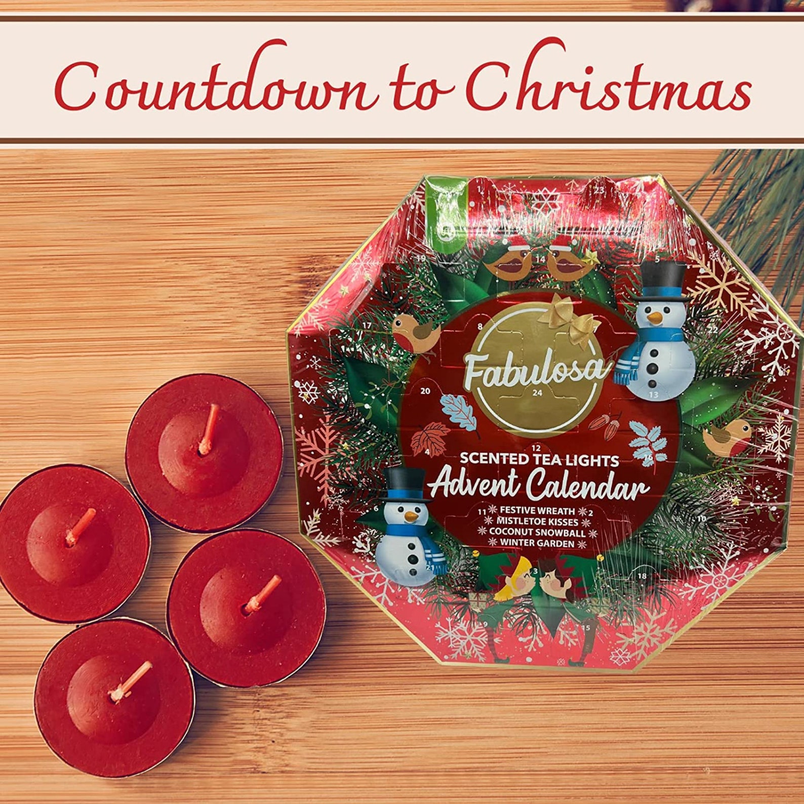 Candle Advent Calendar 2024 With Glass Candle Holder and Naras Activity ...