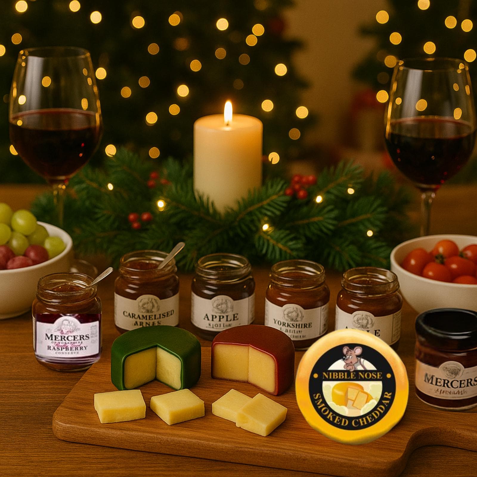 Cheese and Chutney Gift Set - 3 Truckle Cheese, 6 Chutney- Cheese ...