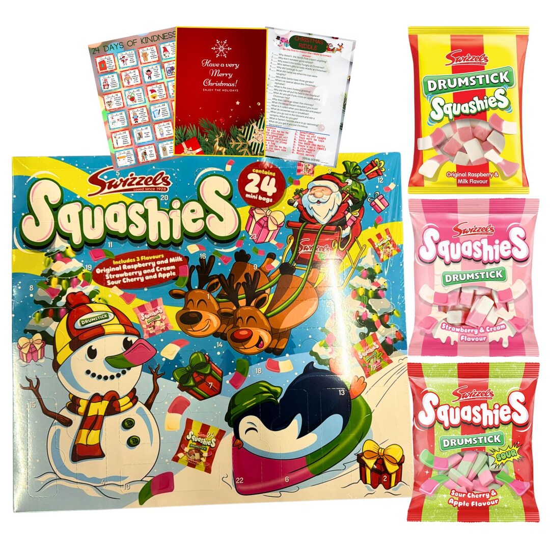 Swizzels Advent Calendar 2024 and Christmas Activity Card 24 Bags ...