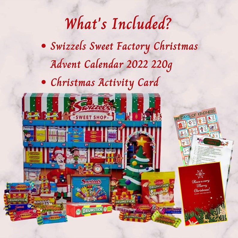 Swizzels Advent Calendar 2024 With Activity Card Kids & Adults Sweets ...